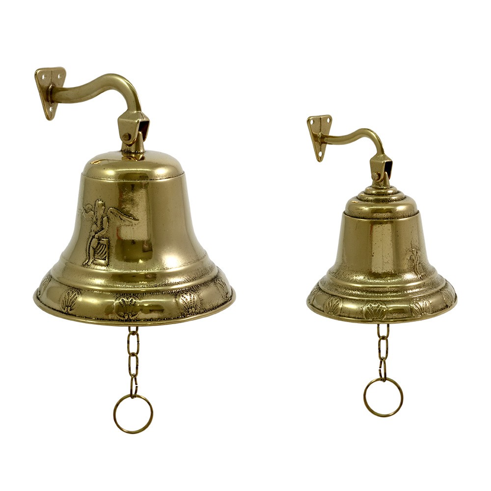 Wall bell in golden brass