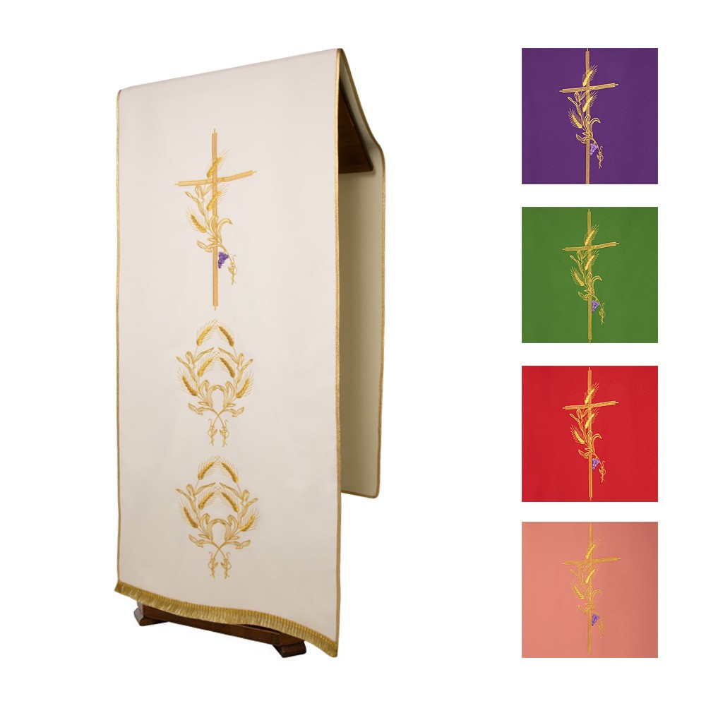 Embroidered lectern cover
