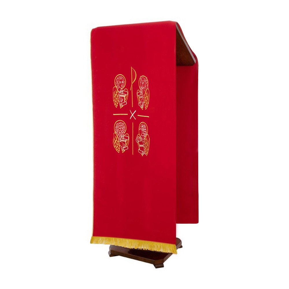 Red Lectern Cover Four Evangelists Embroidery