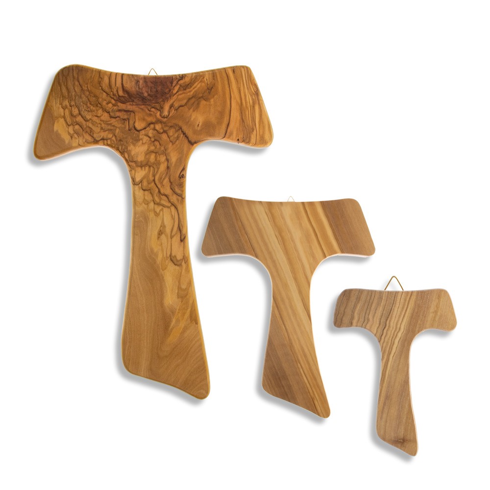 Wall Tau Cross in olive wood Myriam