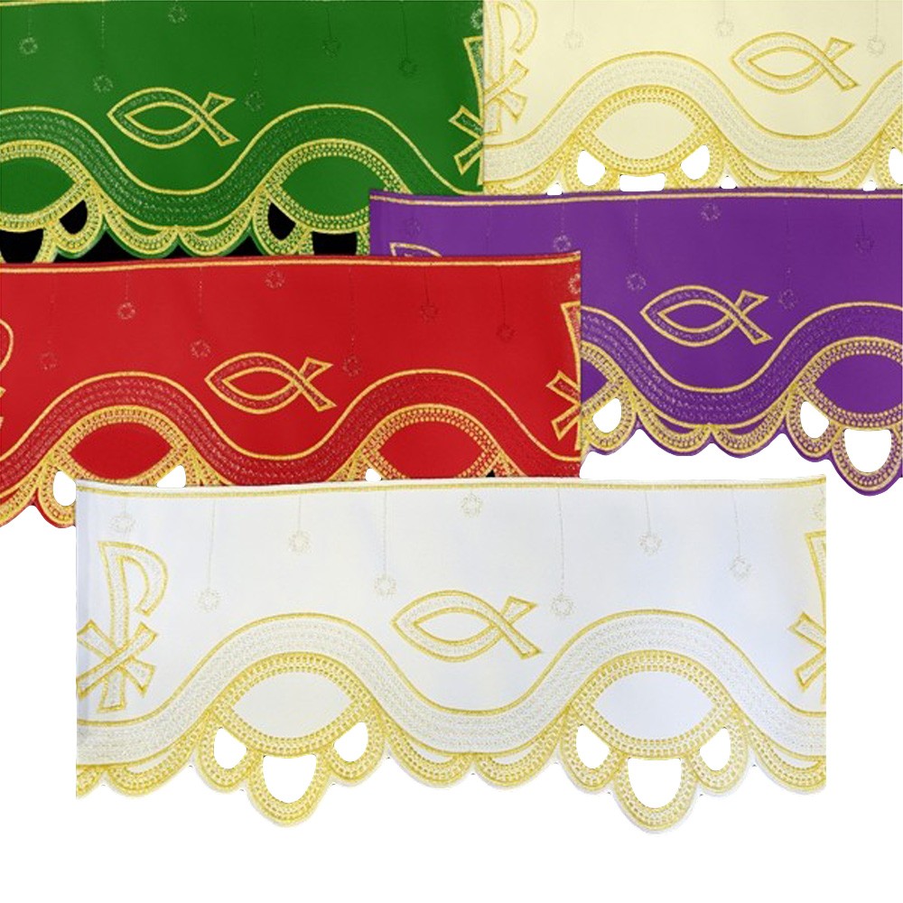 Border trim with gold embroidery for altar cloth | Myriam