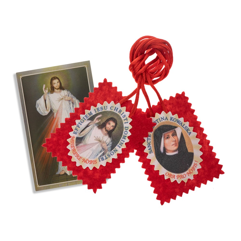 Scapular with prayer of Merciful Jesus Myriam