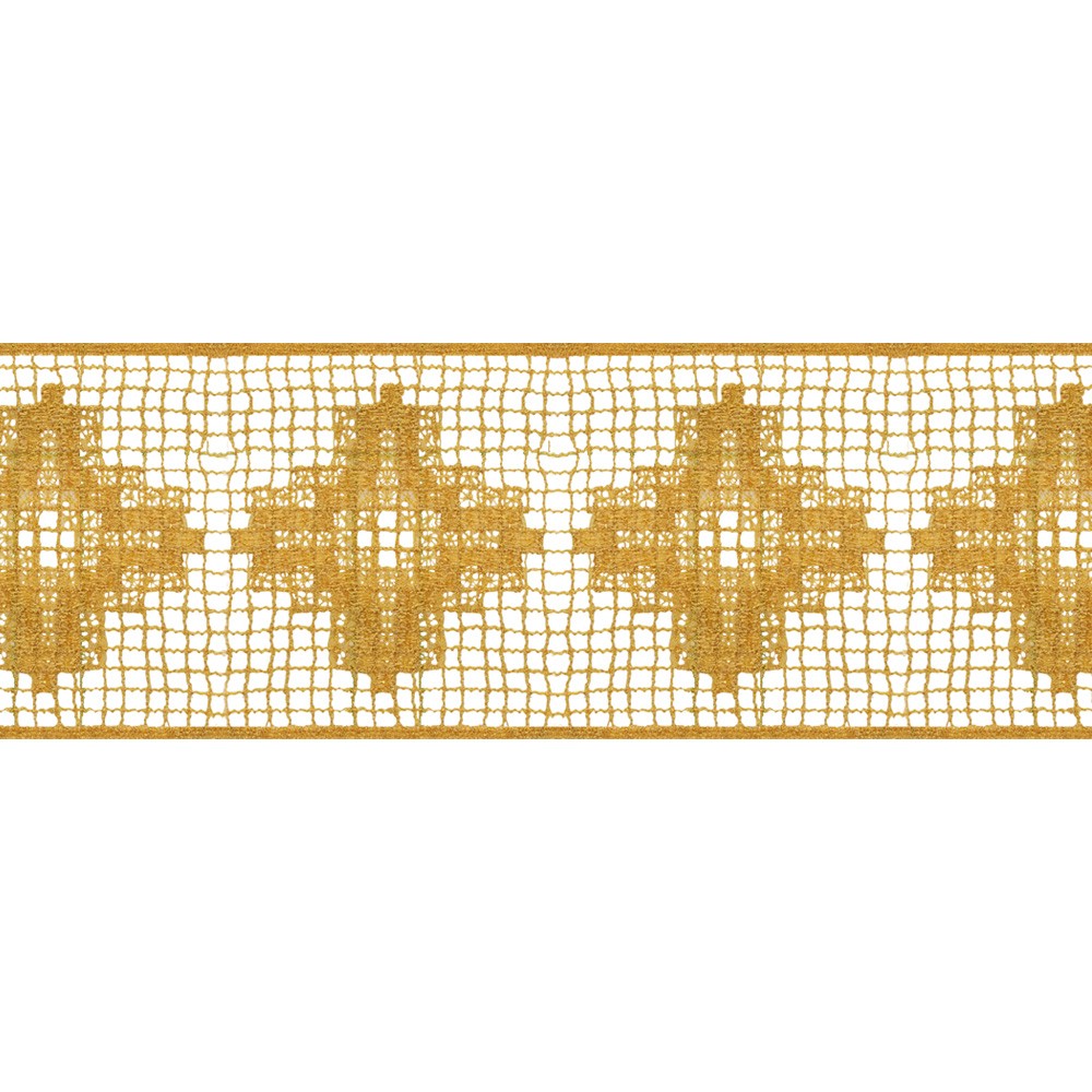 Gold macramé border trim Myriam