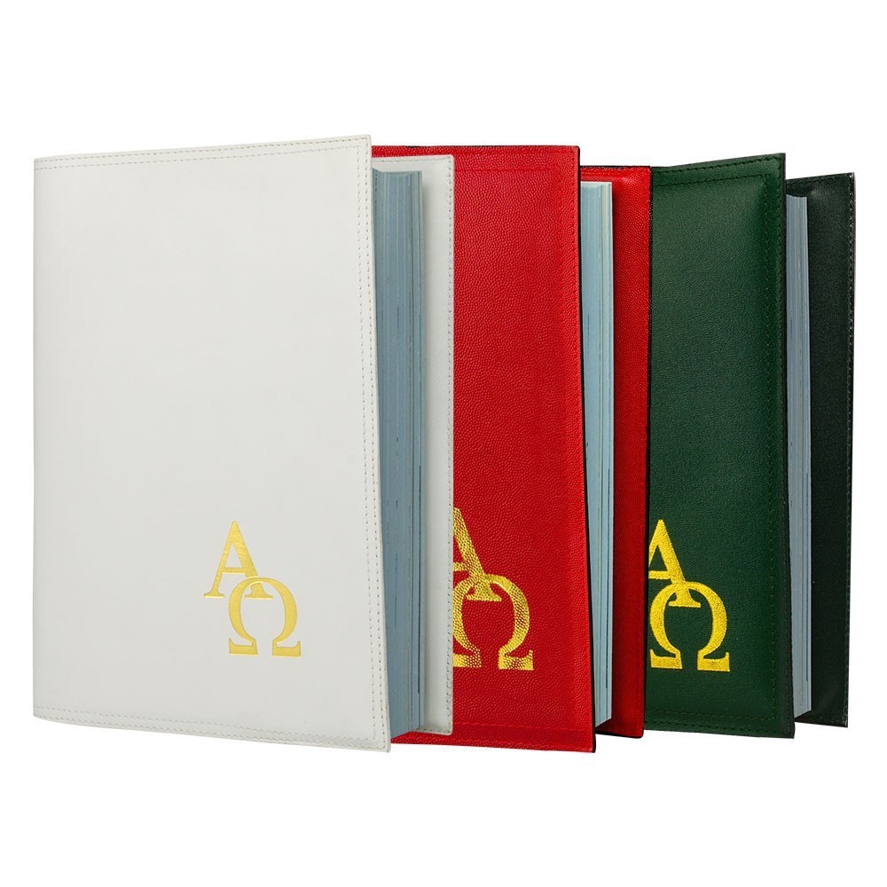 Lectionary Cover in Real leather with Alpha and Omega letters