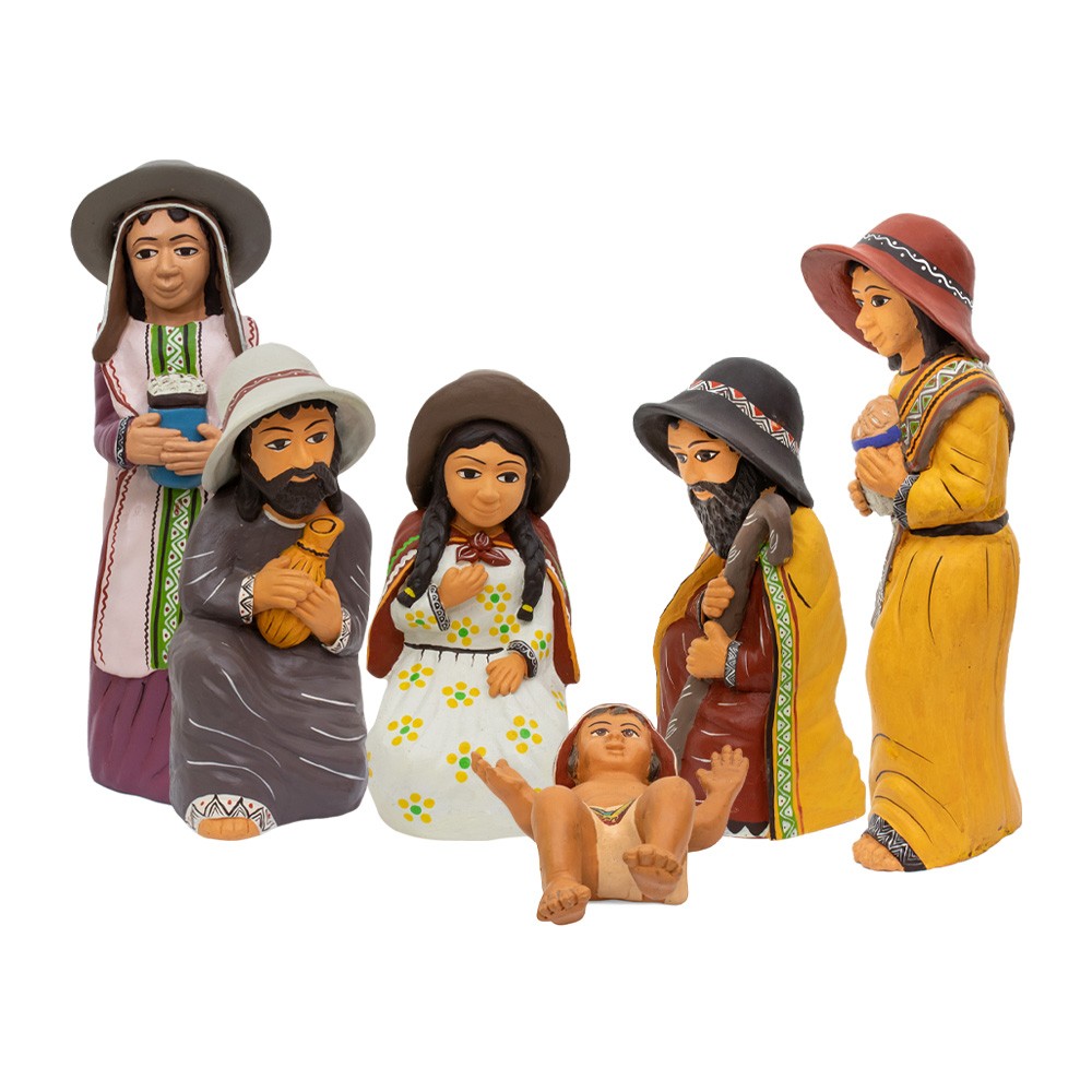 Peruvian Terracotta Nativity Scene – 6 Pieces | Myriam