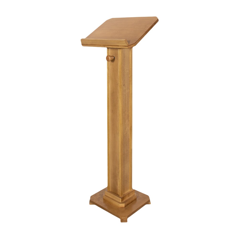 Adjustable pedestal lectern in wood | Myriam