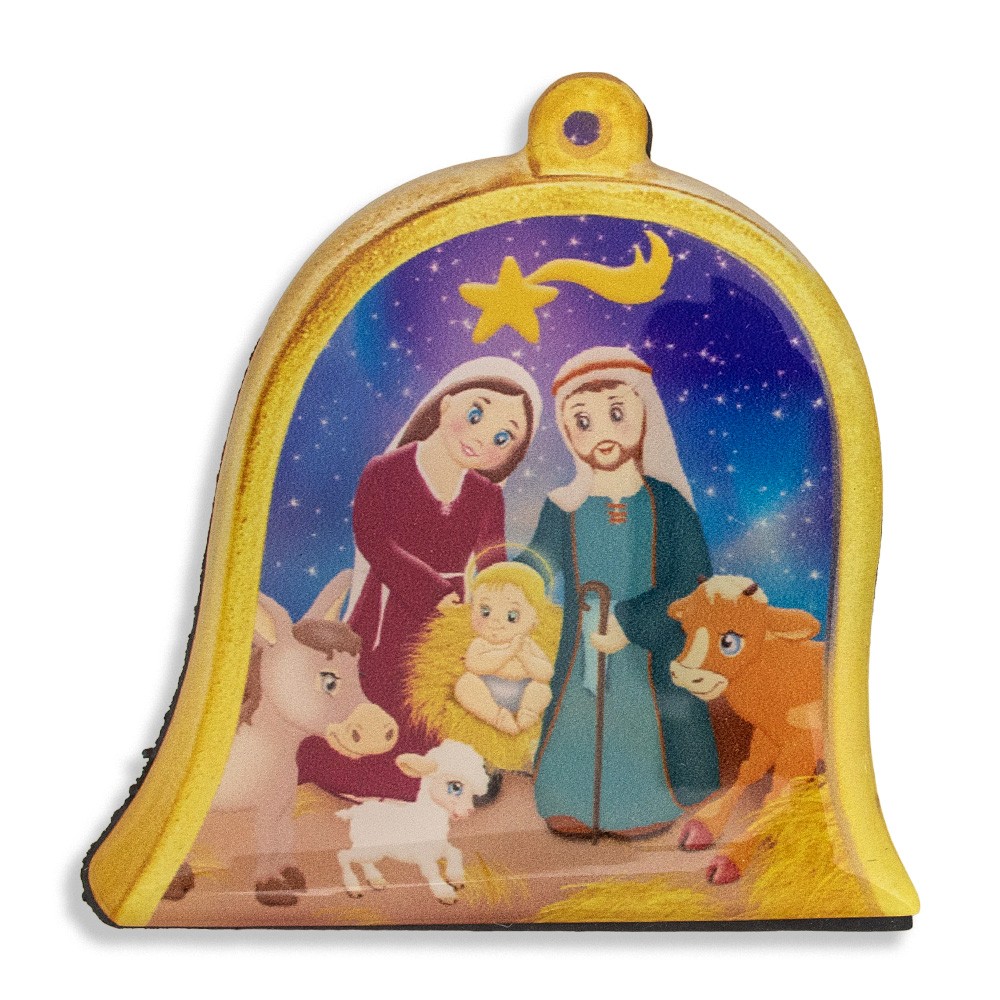 Christmas bell with image of the Nativity | Myriam