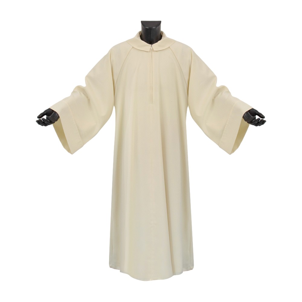 Flared alb for priest in polyester | Myriam