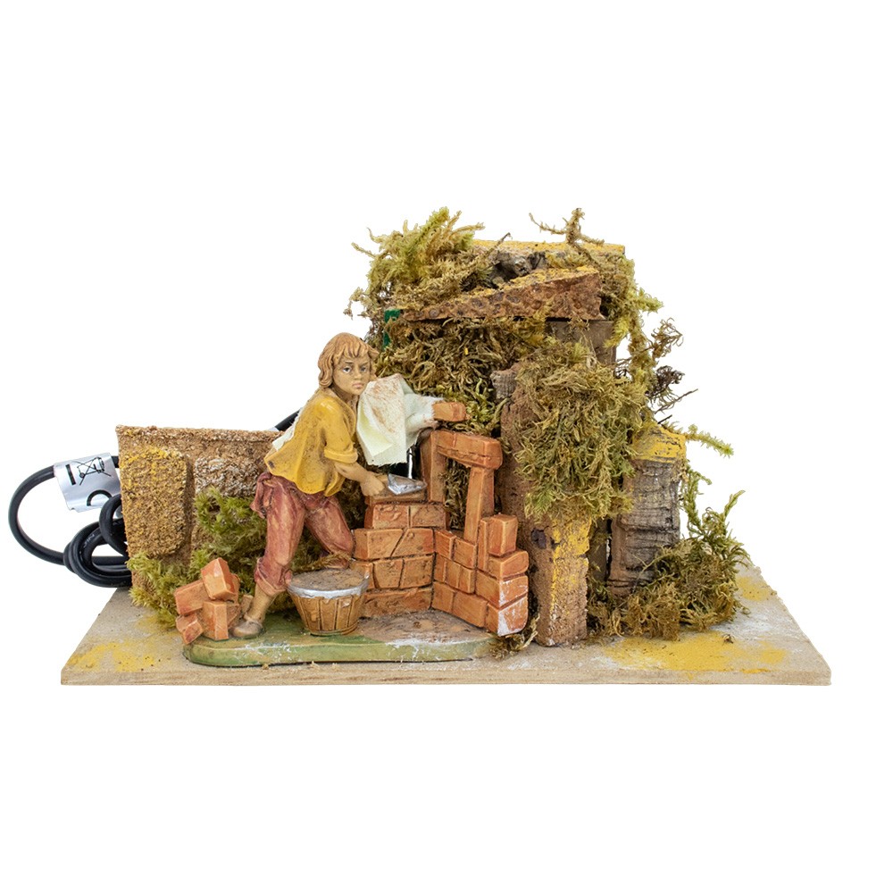 Bricklayer for Euromarchi animated nativity scene | Myriam