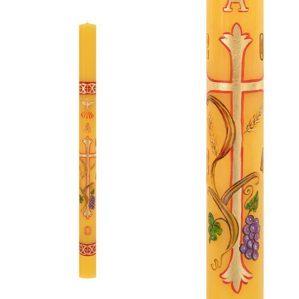 High quality Paschal candle handpainted | Myriam