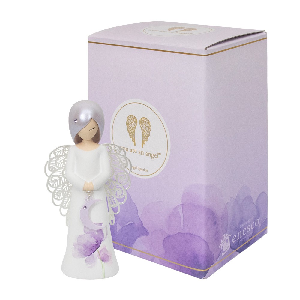 Statue angel with moon and rhinestone You Are an Angel collection