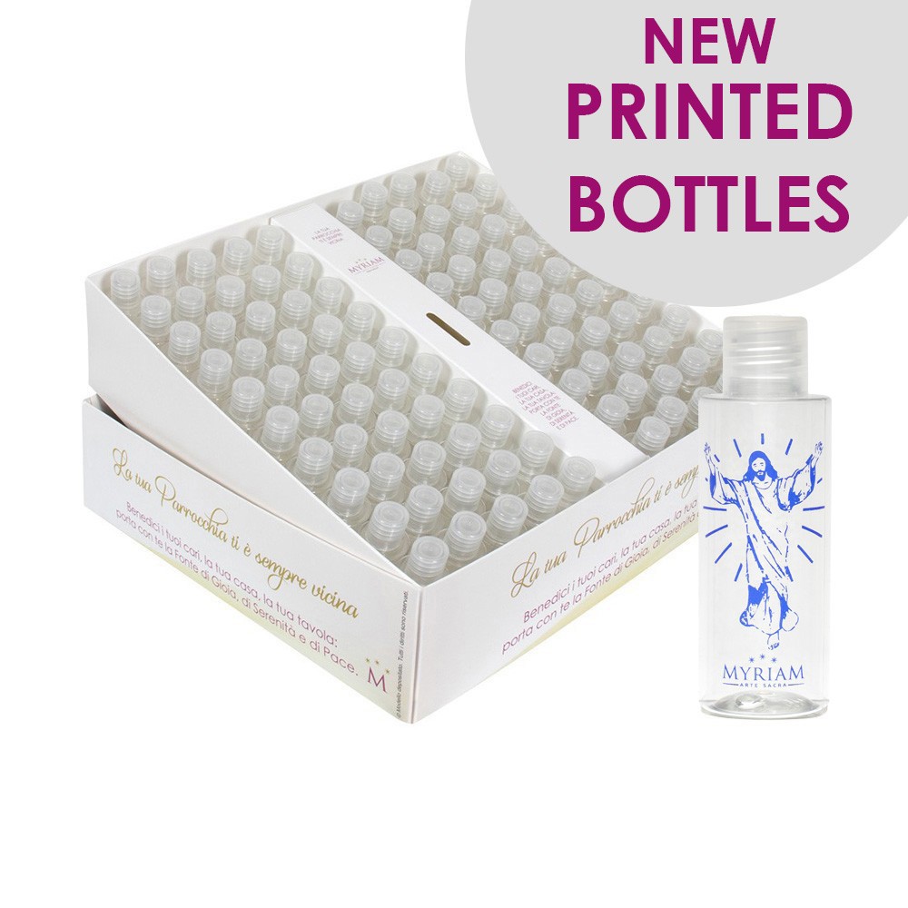 Holy Water Bottles with PRINTED Image of Risen Christ