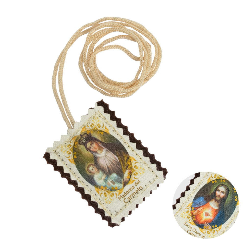 Brown Scapular of Our Lady of Mount Carmel and the Sacred Heart | Myriam