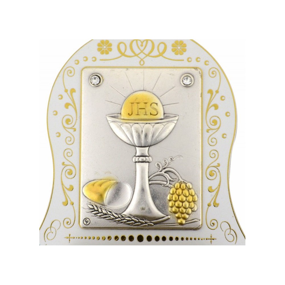 Communion Holy Water Font in Wood and Zamak.