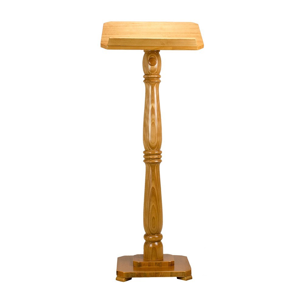 Lectern in wood with round pedestal