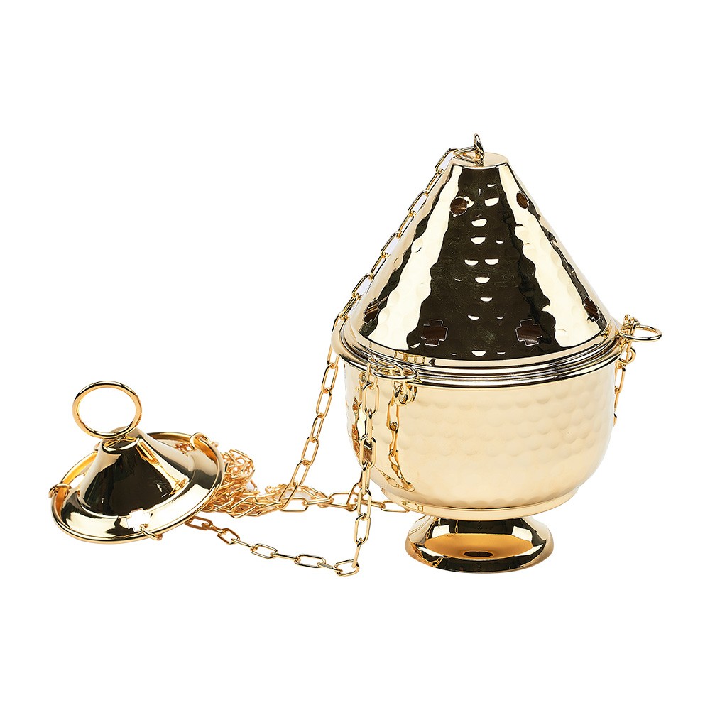 Thurible in golden brass